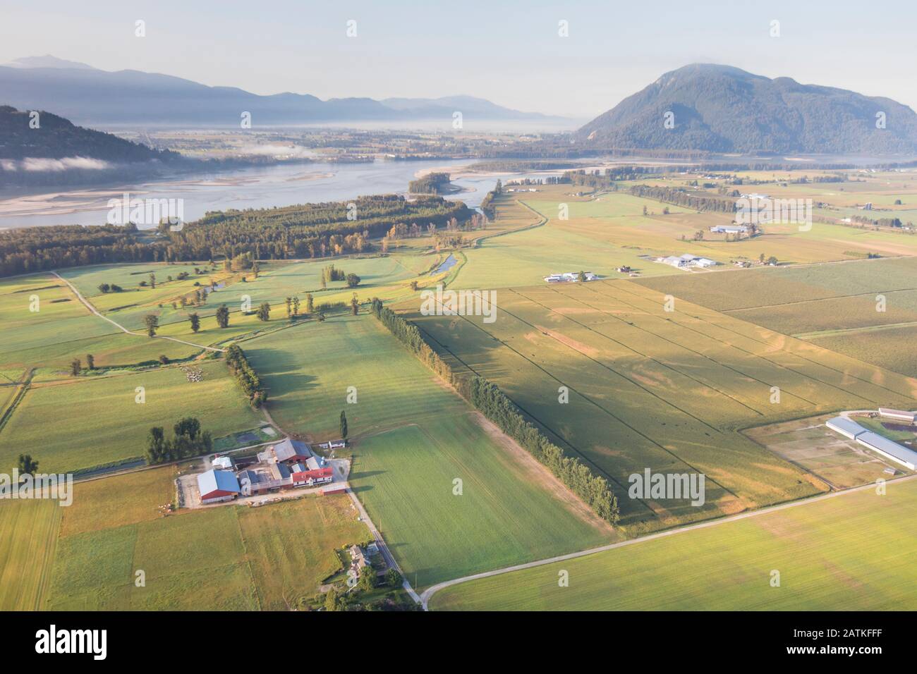 Elevated view of coastal fields hi-res stock photography and images - Alamy