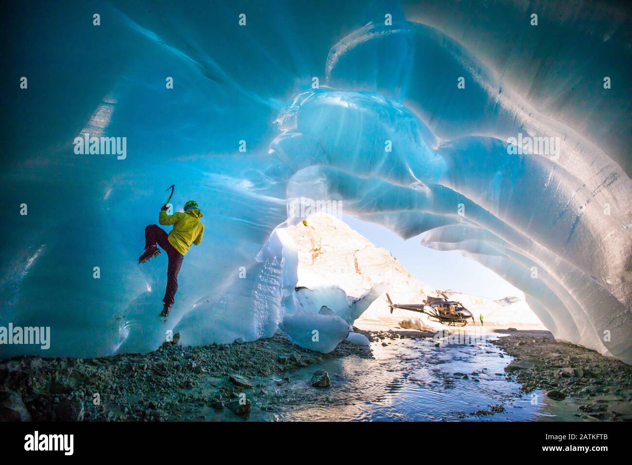 Ice caving man hi-res stock photography and images - Alamy