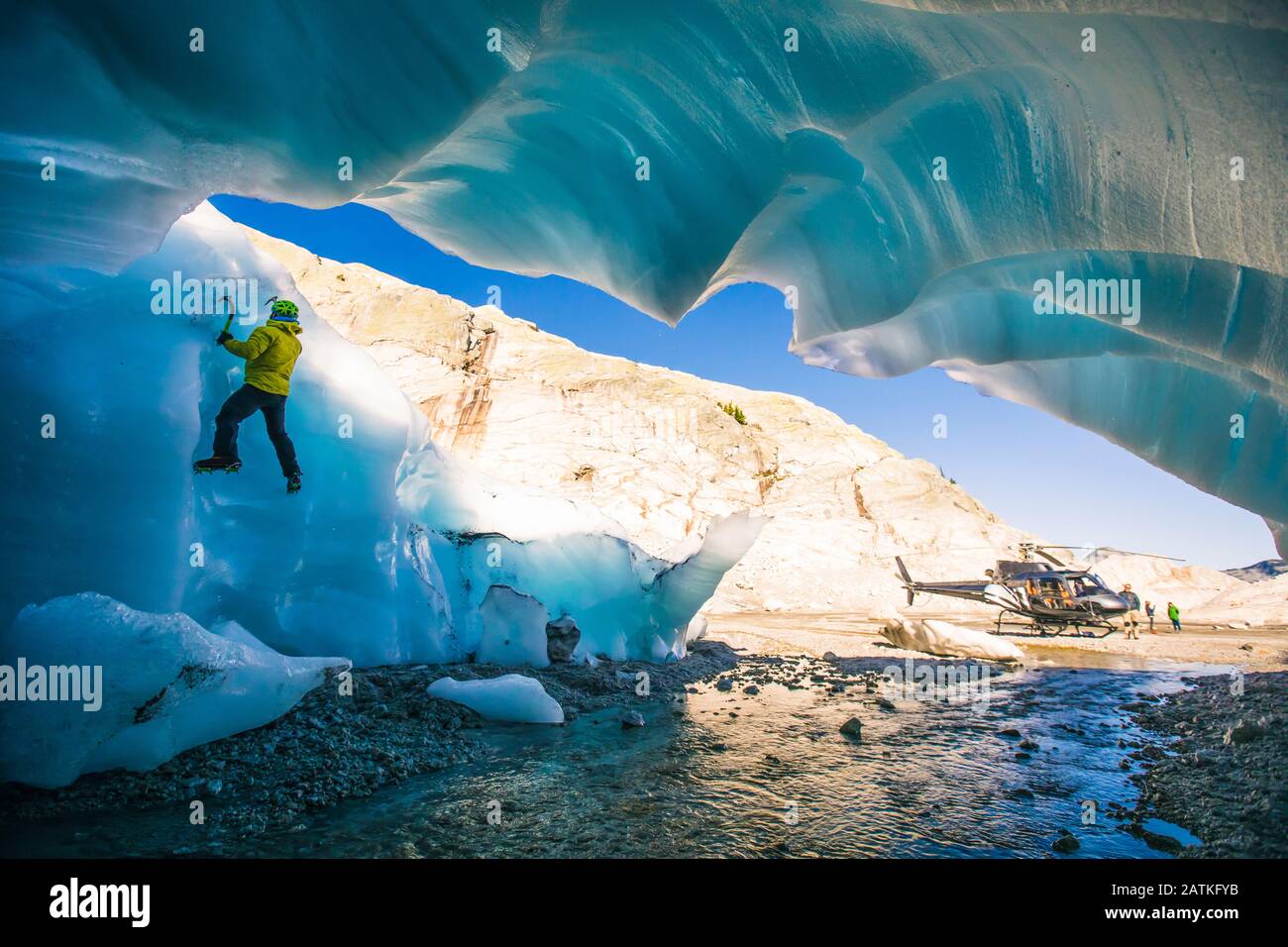 Ice caving man hi-res stock photography and images - Alamy