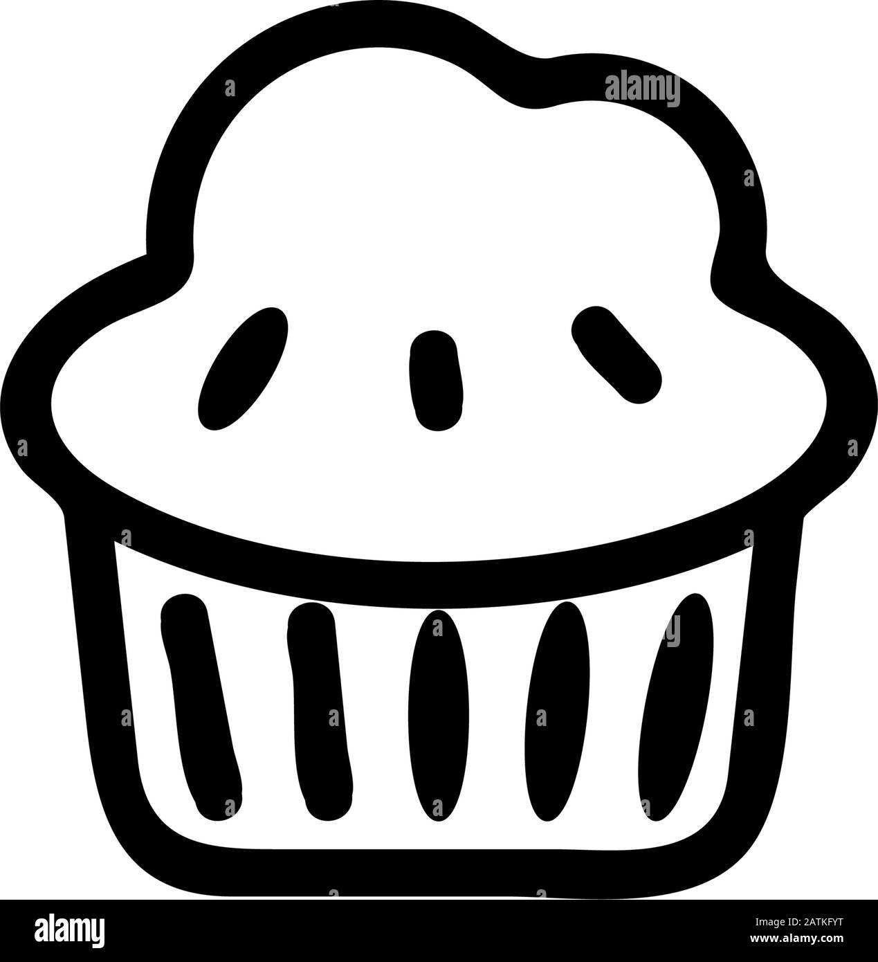 Sweet cupcake chocolate cup Black and White Stock Photos & Images - Alamy