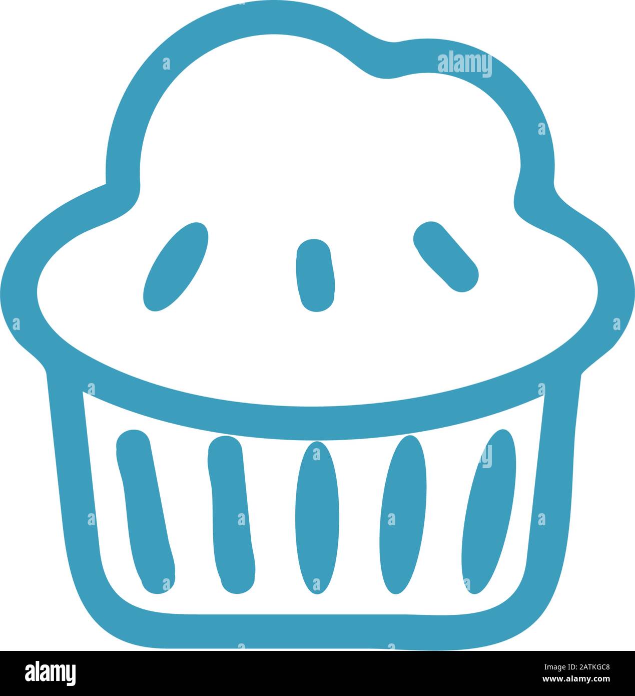 Homemade cupcake vanilla cream Stock Vector Images - Alamy
