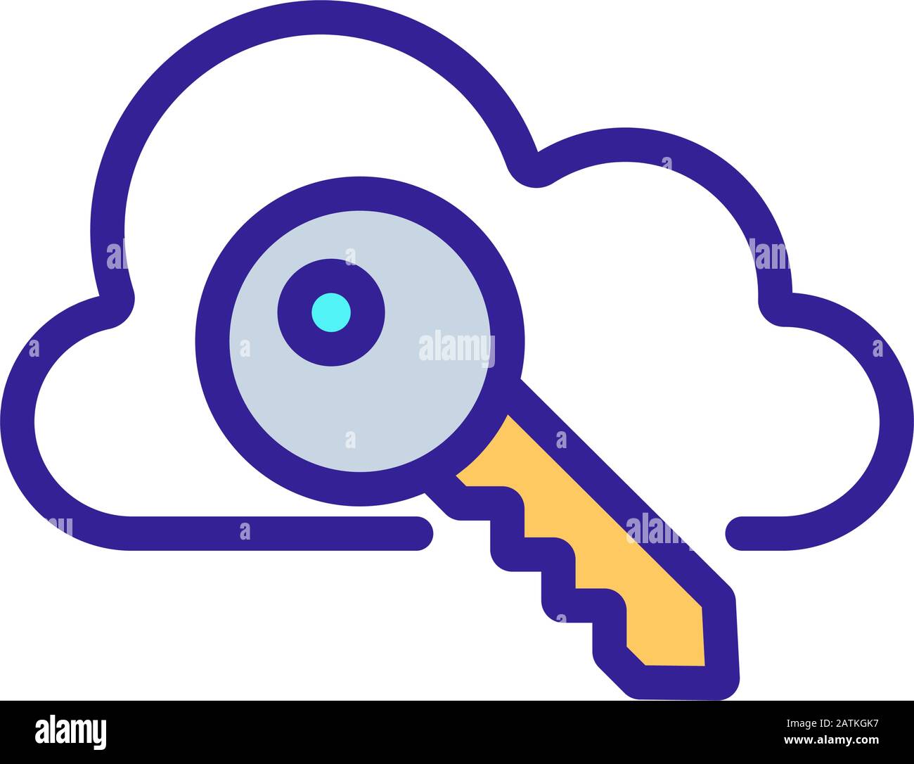 cloud storage icon vector. Isolated contour symbol illustration Stock ...