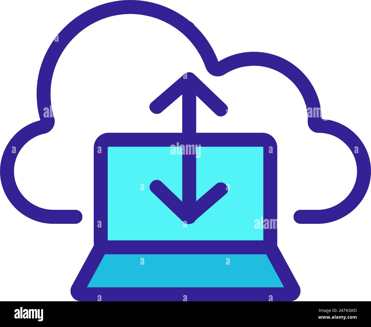 cloud storage icon vector. Isolated contour symbol illustration Stock ...