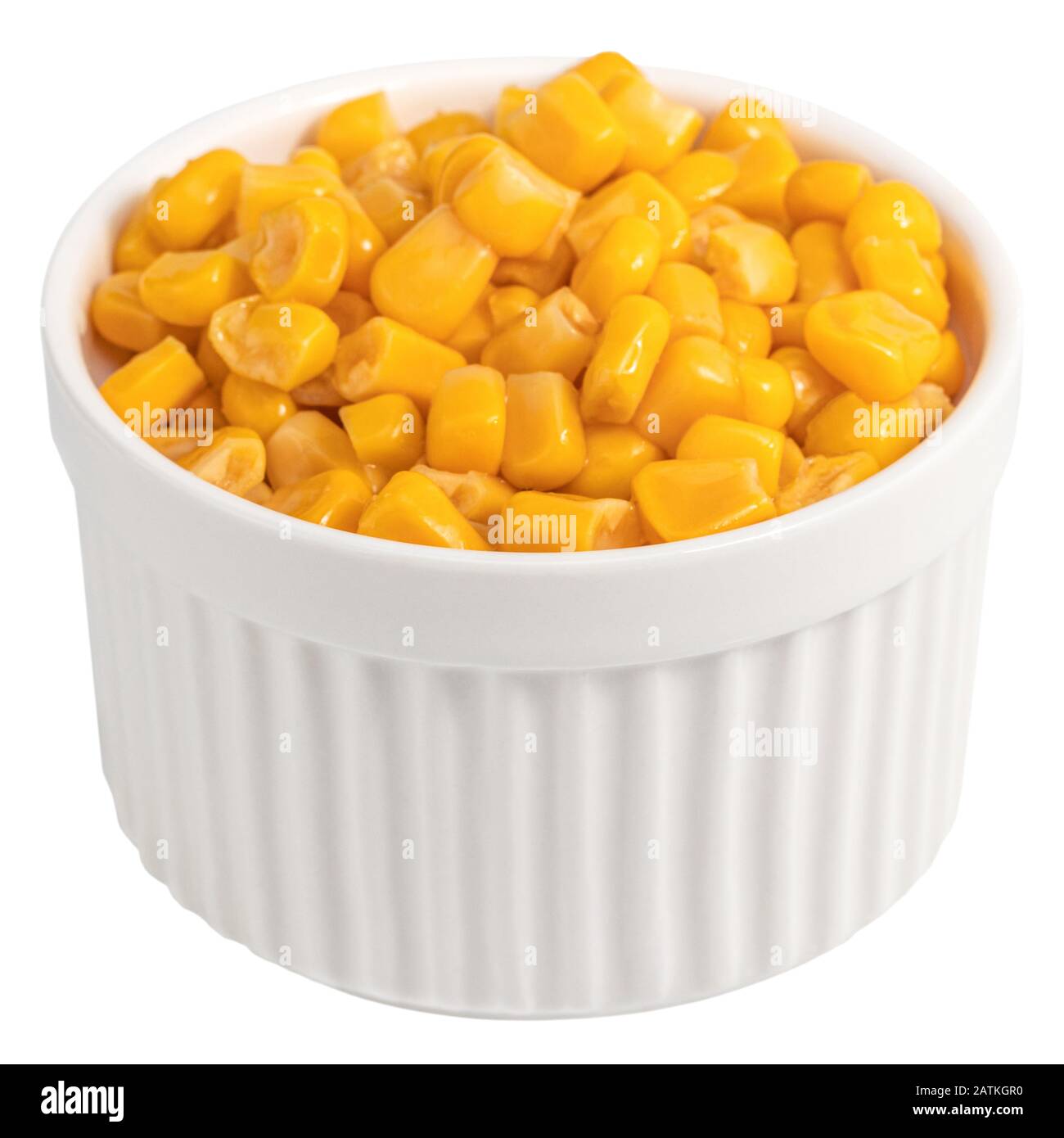 Bowl of sweet corn isolated on white background Stock Photo - Alamy
