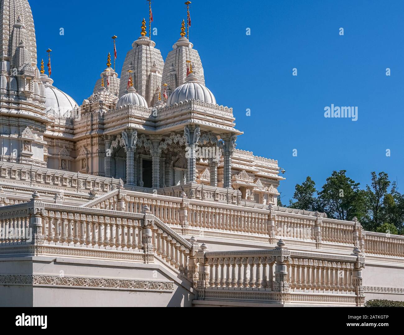 Balustrades on Hindu Temple Stock Photo - Alamy