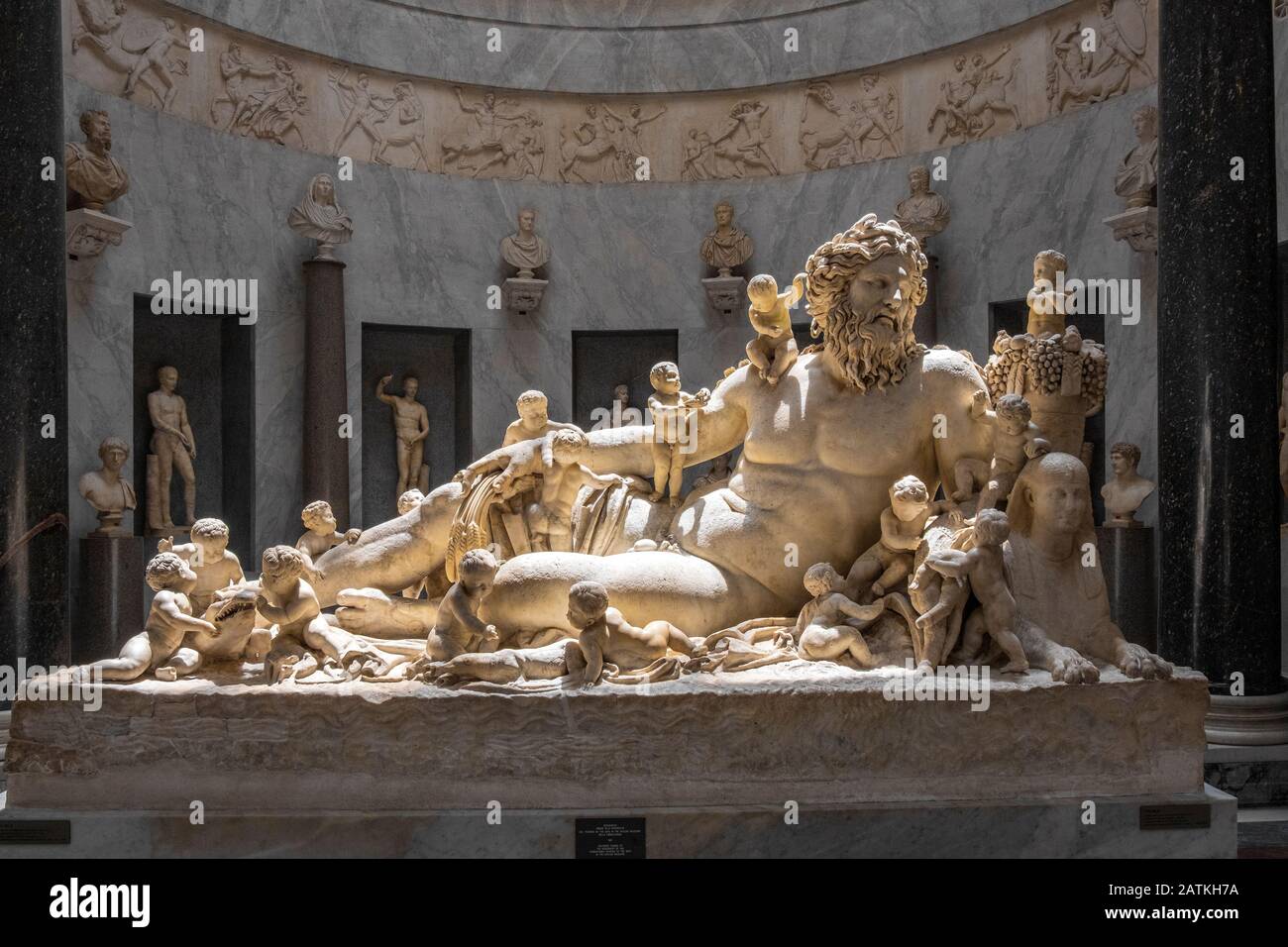 Rome, Vatican City / Italy - 2019/06/15: Roman statue of Hellenistic ...