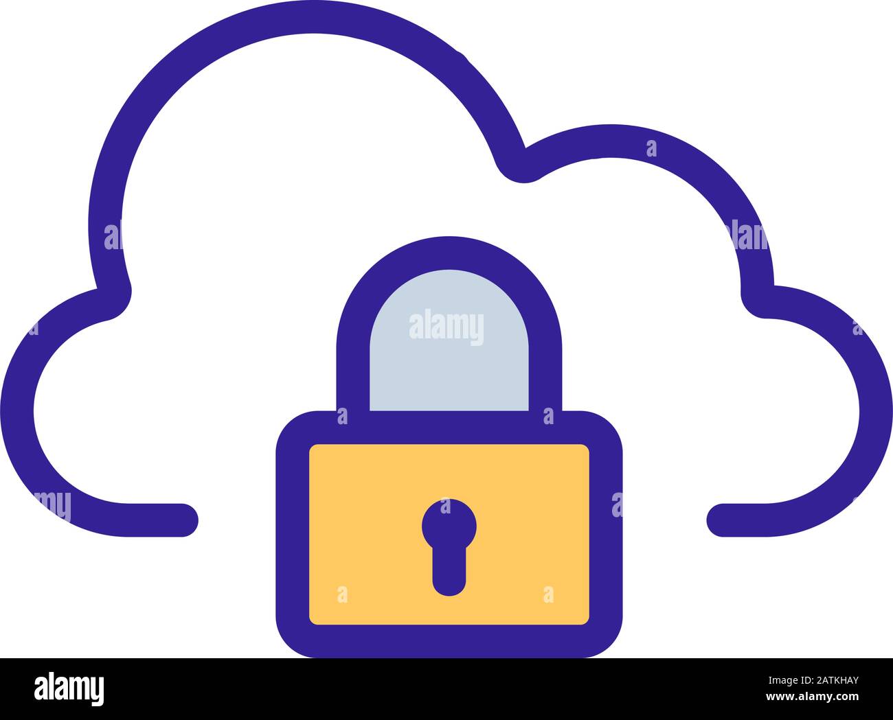 cloud storage icon vector. Isolated contour symbol illustration Stock ...