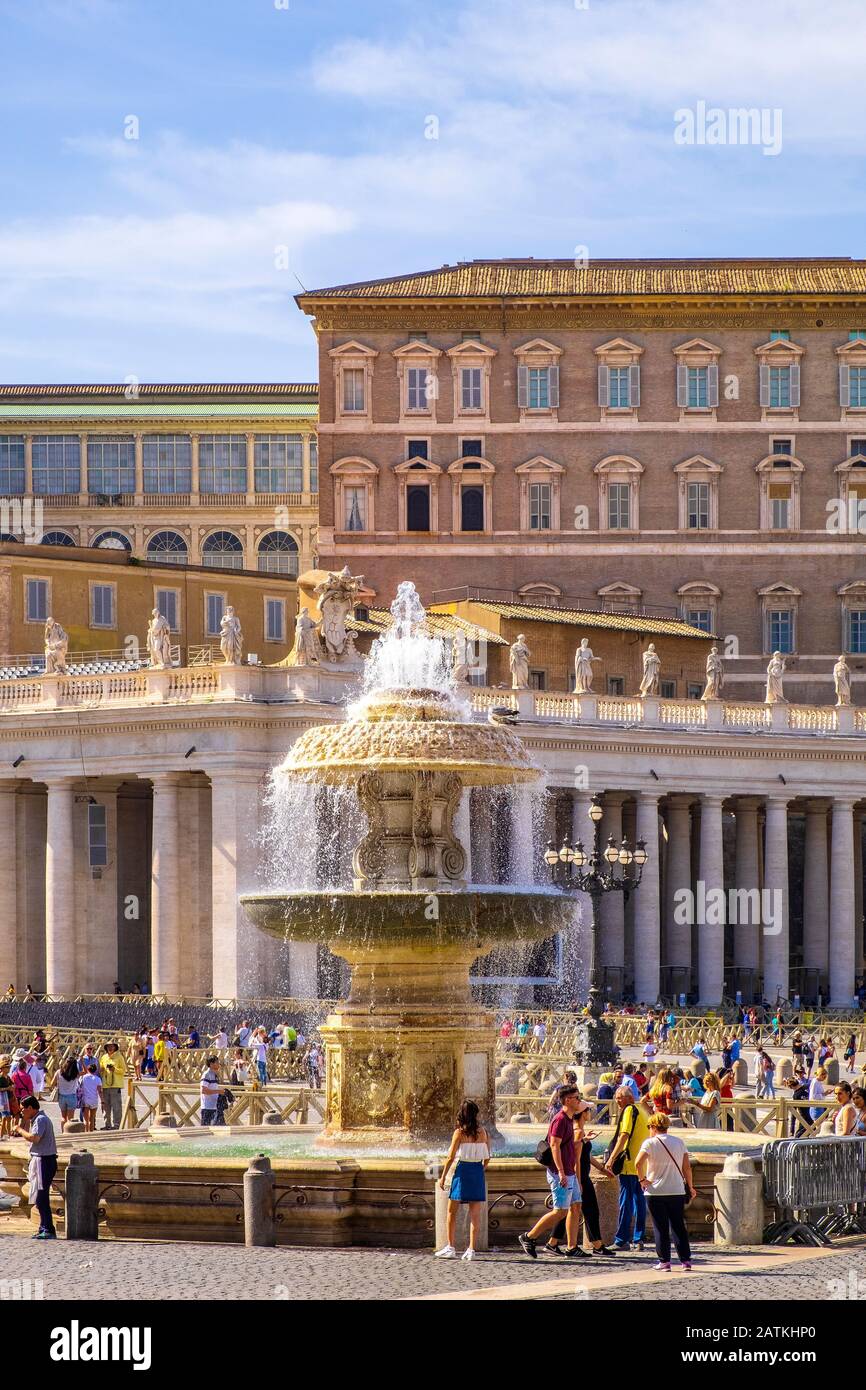 Rome, Vatican City / Italy - 2019/06/15: Panoramic view of the St ...