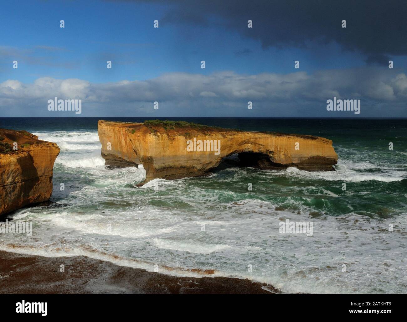 London Bridge Rock At Great Ocean Road Victoria Australia Stock Photo ...