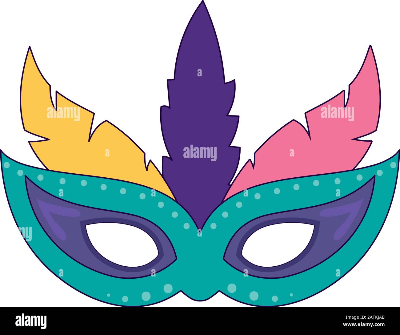 Mask with feathers design, Party celebration event happy birthday ...