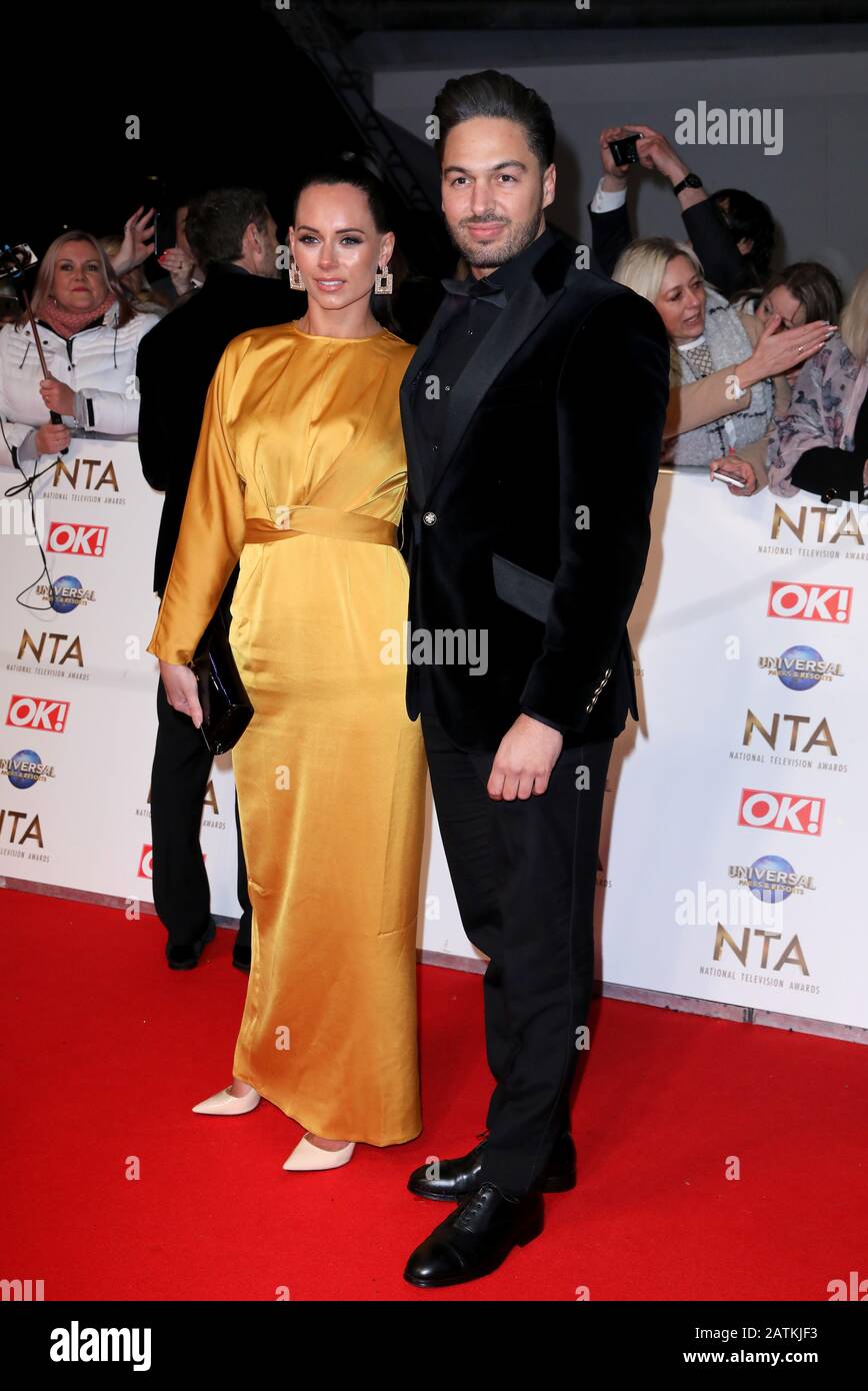 Mario Falcone (right) and attending the National Television Awards 2020 ...
