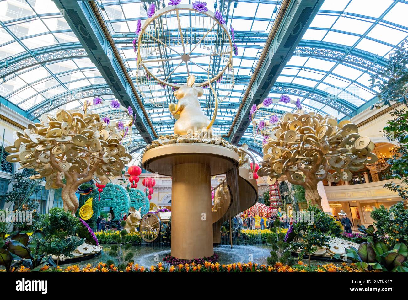 Las Vegas, Jan 11: Interior view of the Bellagio Conservatory ...