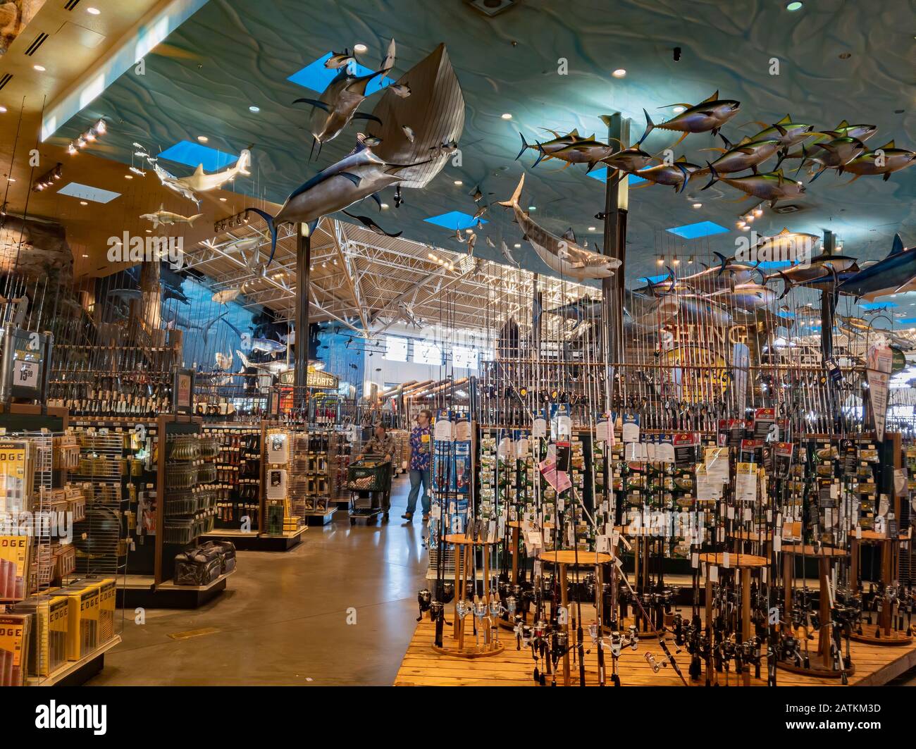 Las Vegas, DEC 27: Interior view of the Bass Pro Shops on DEC 27, 2019 ...