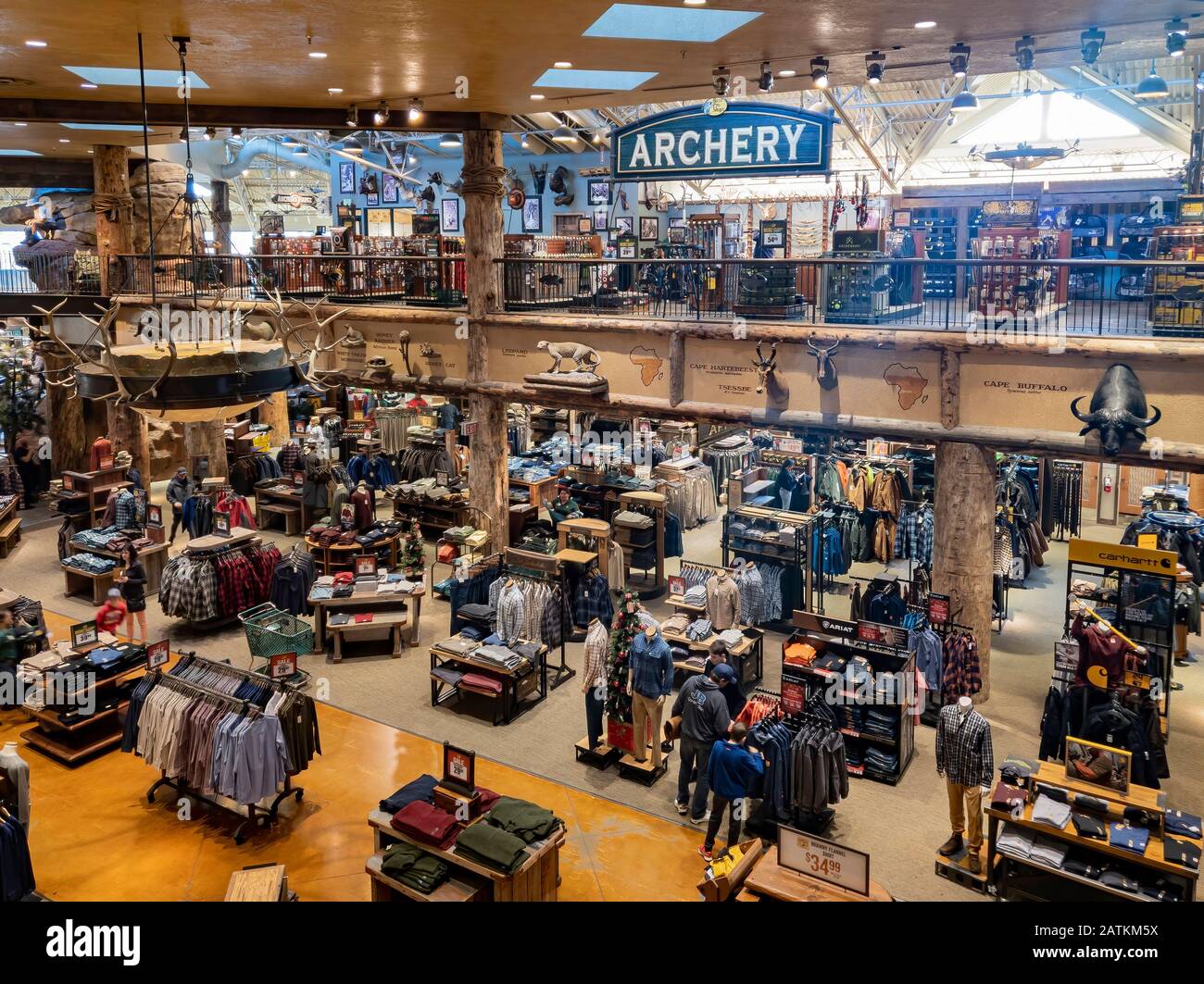Las Vegas, DEC 27: Interior view of the Bass Pro Shops on DEC 27, 2019 ...