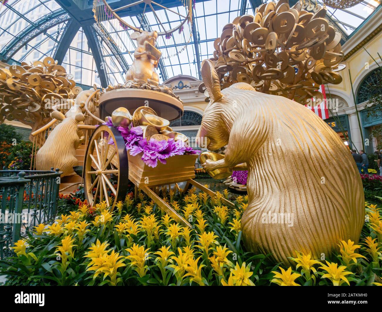 Las Vegas, Jan 11: Interior view of the Bellagio Conservatory ...