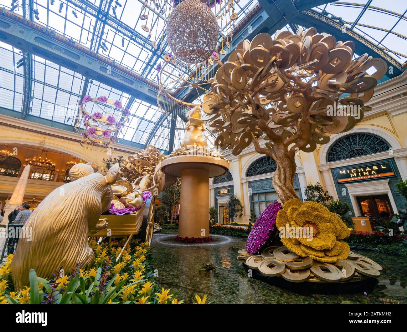 Las Vegas, Jan 11: Interior view of the Bellagio Conservatory ...