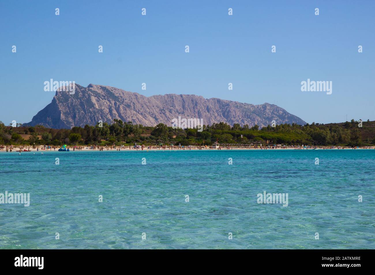 view of Isola Tavolara from Sardinia beaches Stock Photo - Alamy