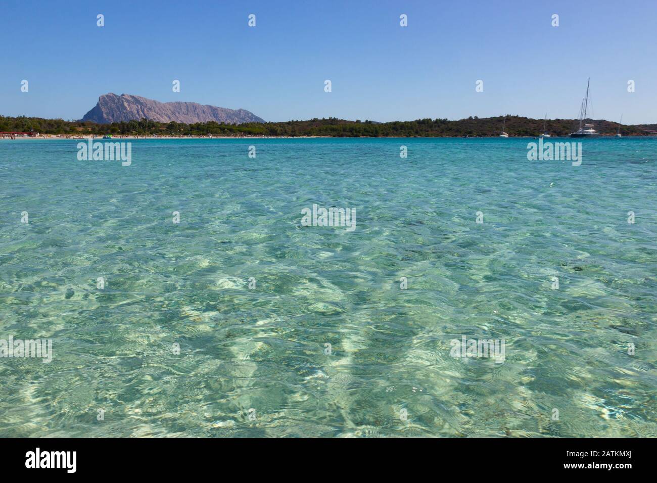 view of Isola Tavolara from Sardinia beaches Stock Photo - Alamy