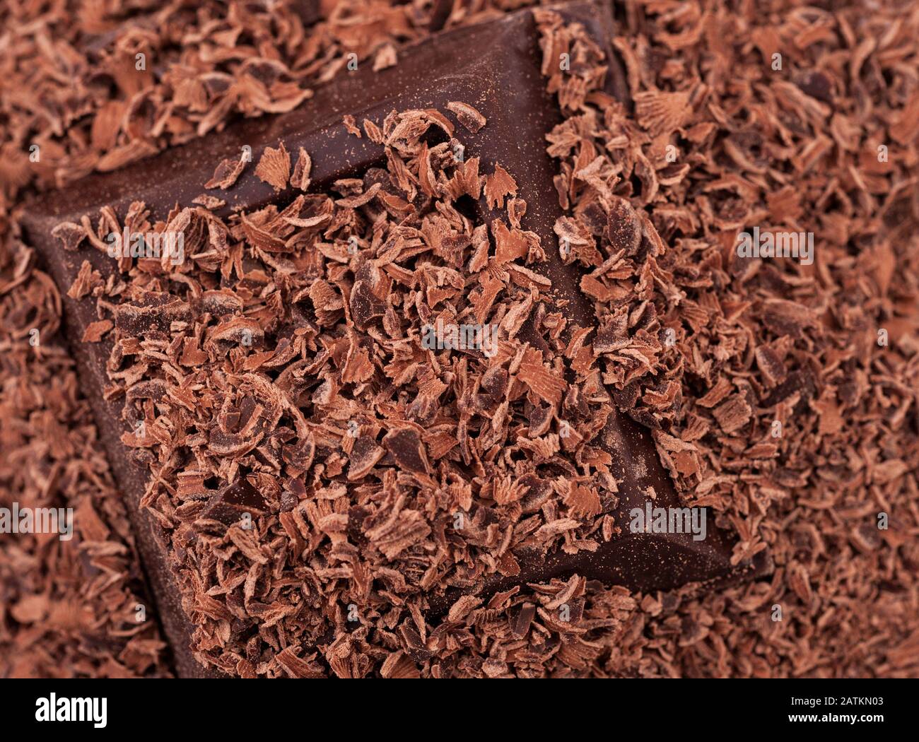 Grate chocolate background. Selective focus.Horizontal orientation ...