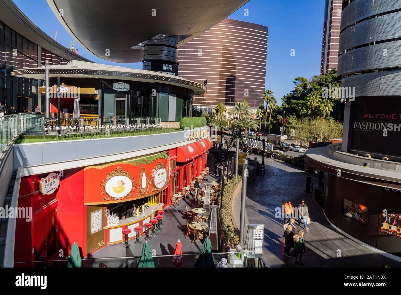 Las Vegas, Jan 10: Exterior view of the Fashion Show shopping mall on ...