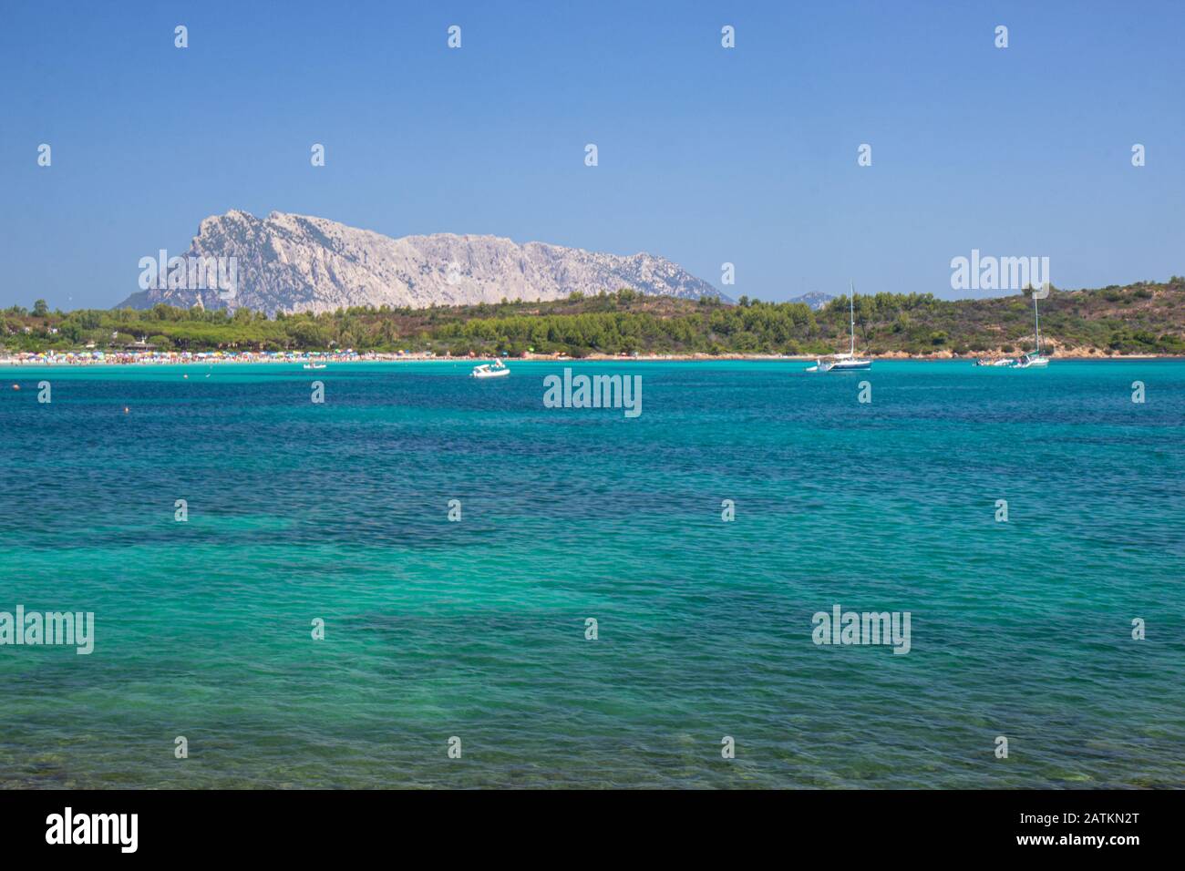 view of Isola Tavolara from Sardinia beaches Stock Photo - Alamy