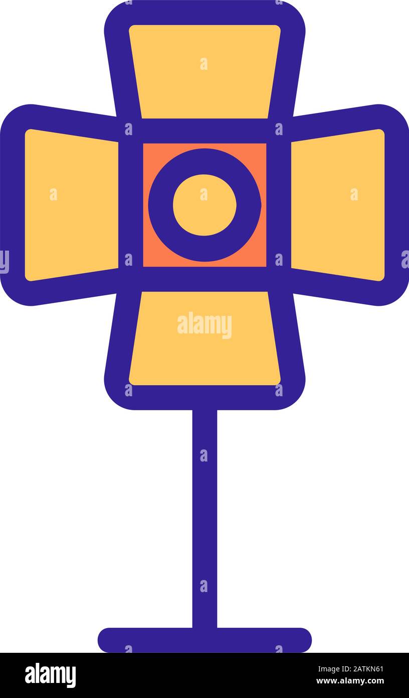 Lighting device icon vector. Isolated contour symbol illustration Stock ...