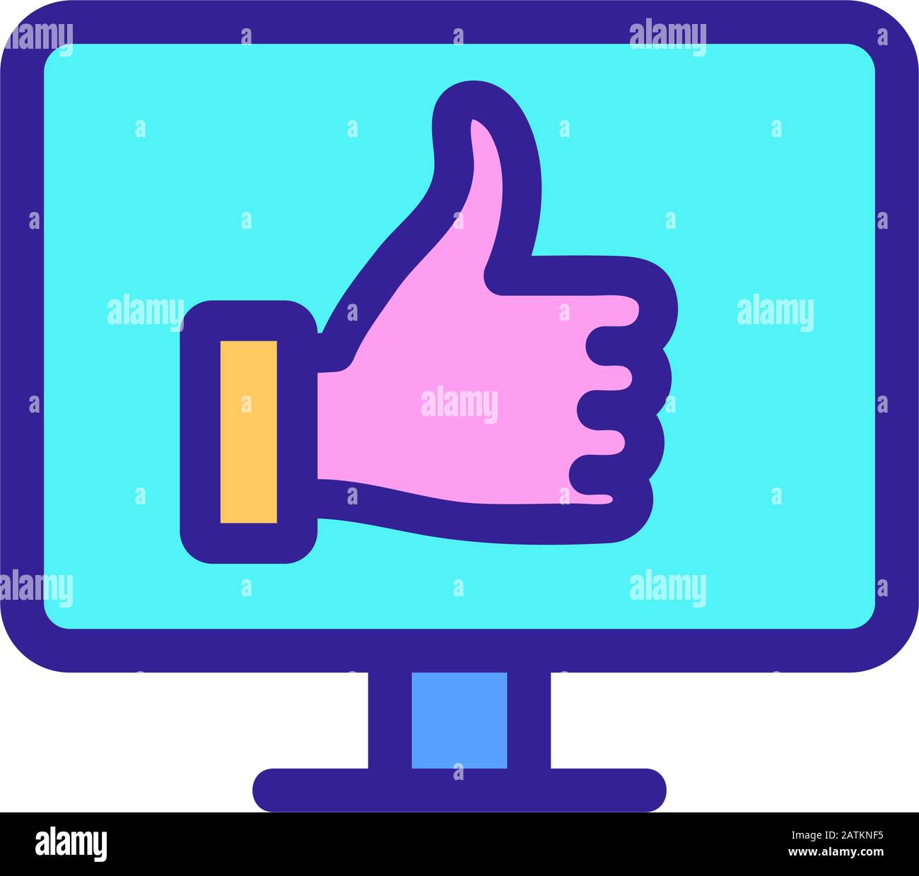 positive review icon vector. Isolated contour symbol illustration Stock ...