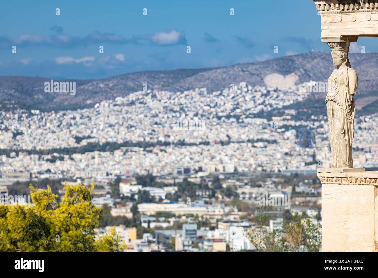Details of ancient greek architecture on Acropolis citadel in Athens ...