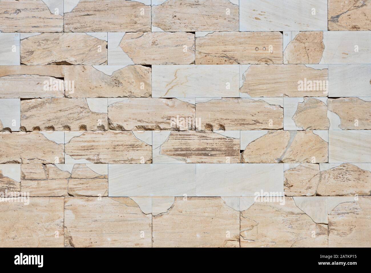 Ancient stone blocks wall background from building exterior in Athens ...