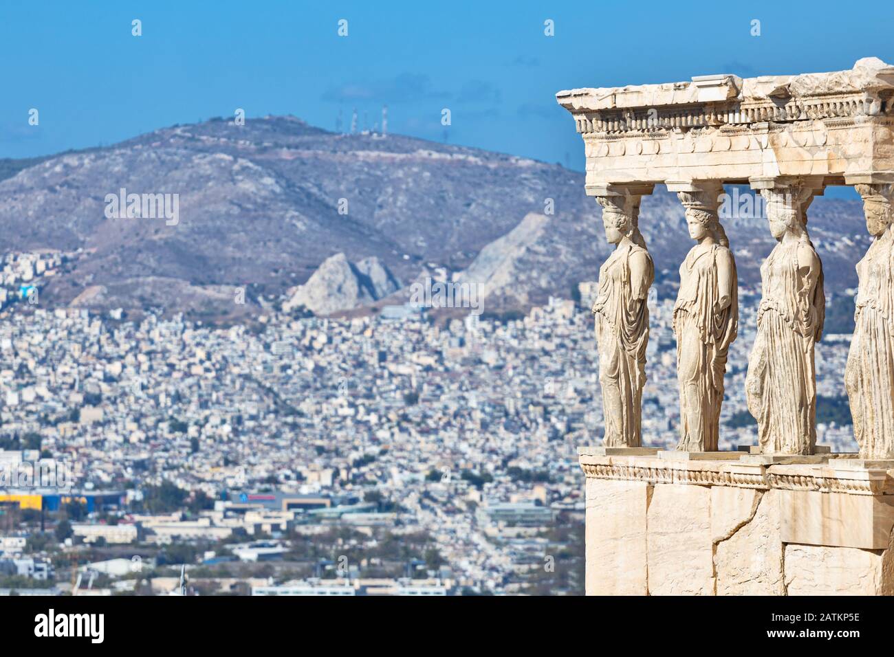 Details of ancient greek architecture on Acropolis citadel in Athens ...