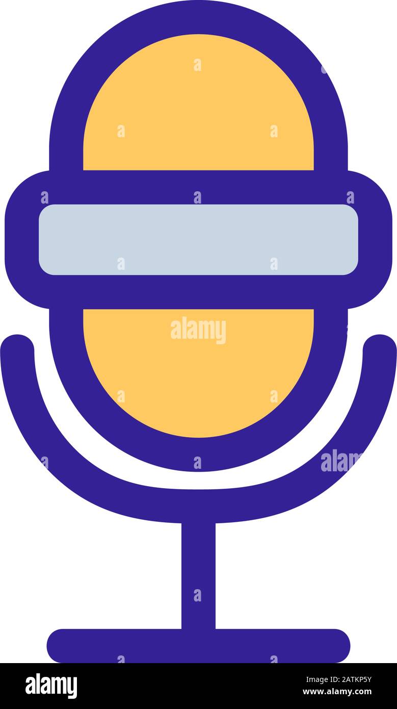 microphone icon vector. Isolated contour symbol illustration Stock ...