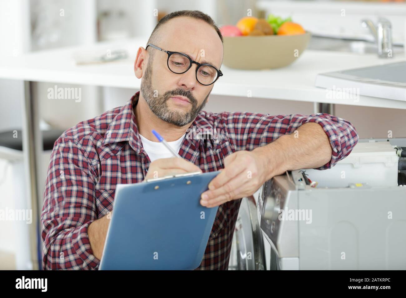 a home inspector checking house Stock Photo - Alamy
