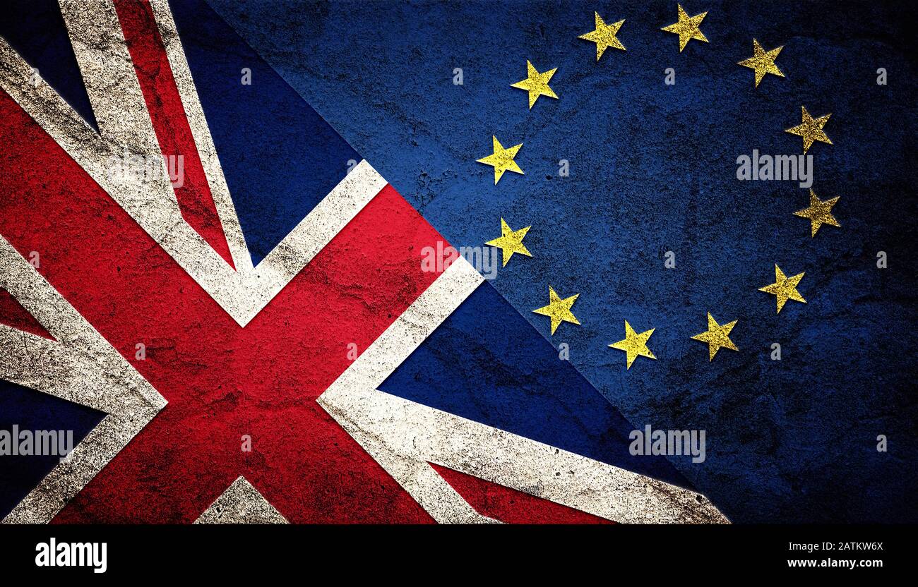 Concept of brexit exit map hi-res stock photography and images - Alamy