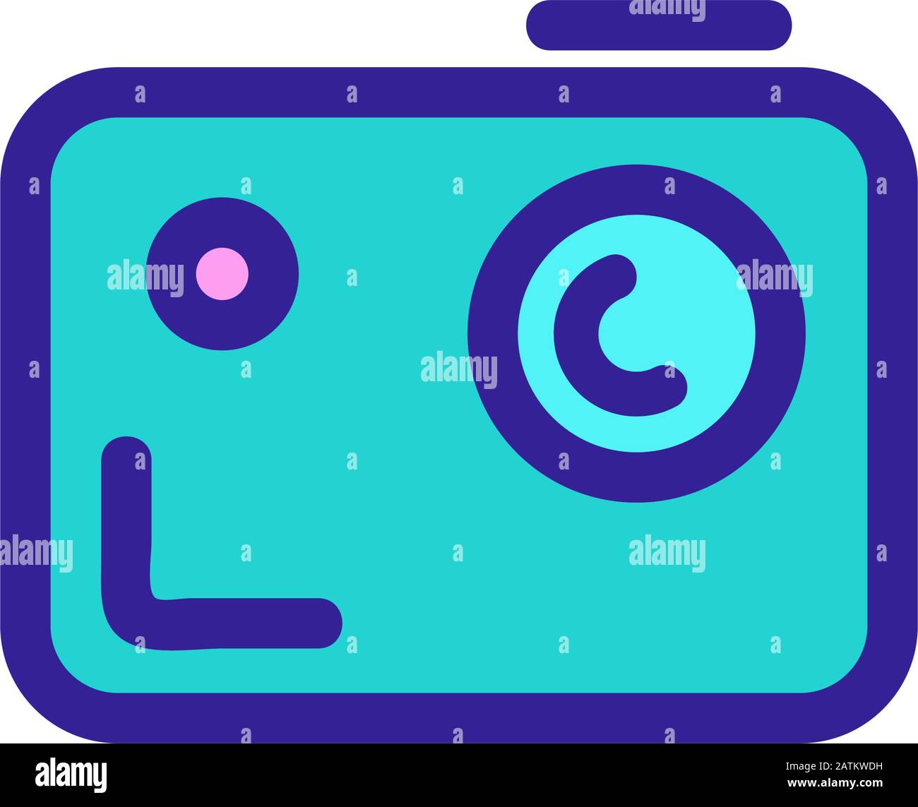 Action camera icon vector. Isolated contour symbol illustration Stock ...