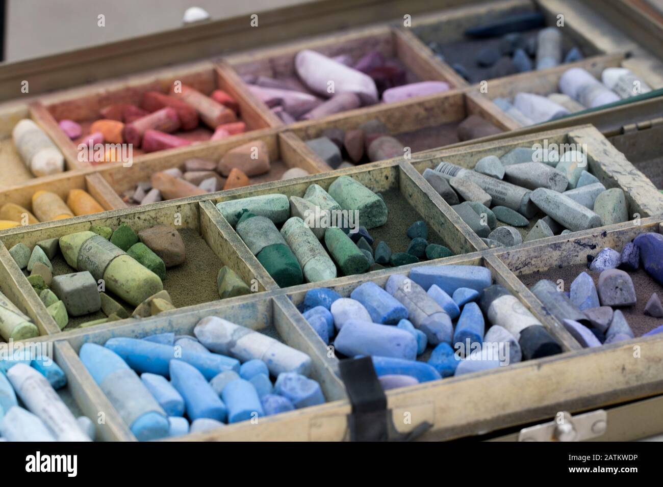 Art supplies pastels for drawing and sketching on paper. Fine art ...