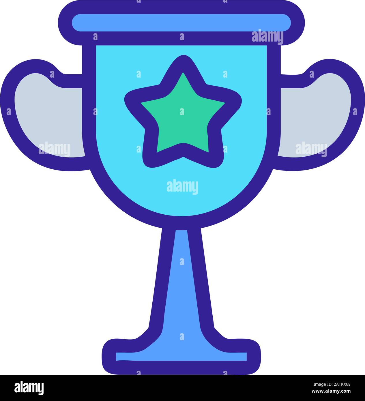 The winner cup icon vector. Isolated contour symbol illustration Stock ...