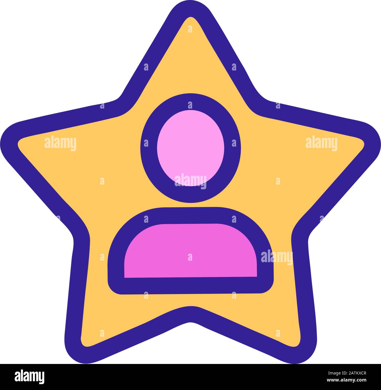Star party icon vector. Isolated contour symbol illustration Stock ...