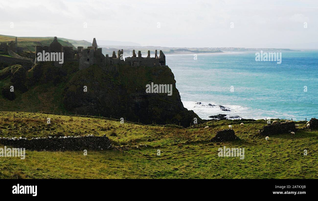 Irish castle near the beach Stock Photo - Alamy