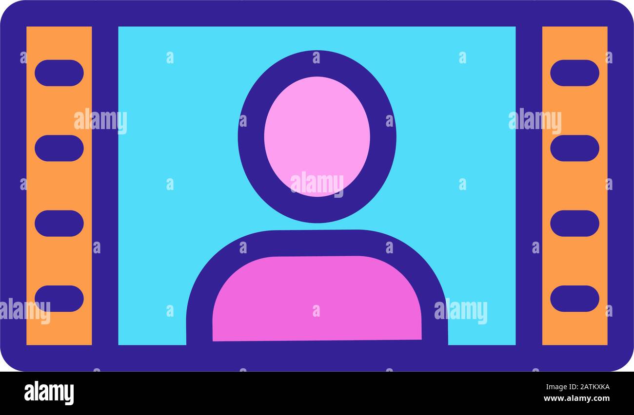 Photo of the participant icon vector. Isolated contour symbol ...