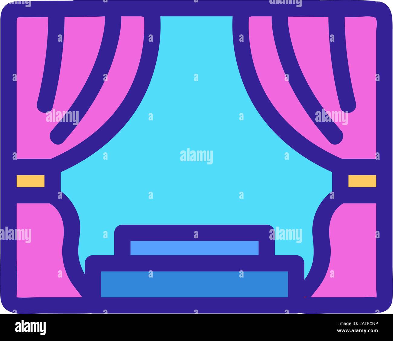 scene icon vector. Isolated contour symbol illustration Stock Vector ...