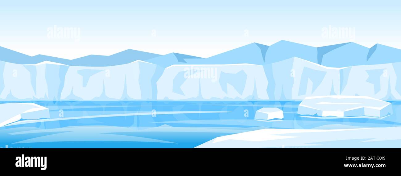 winter arctic ice landscape Stock Vector Image & Art - Alamy