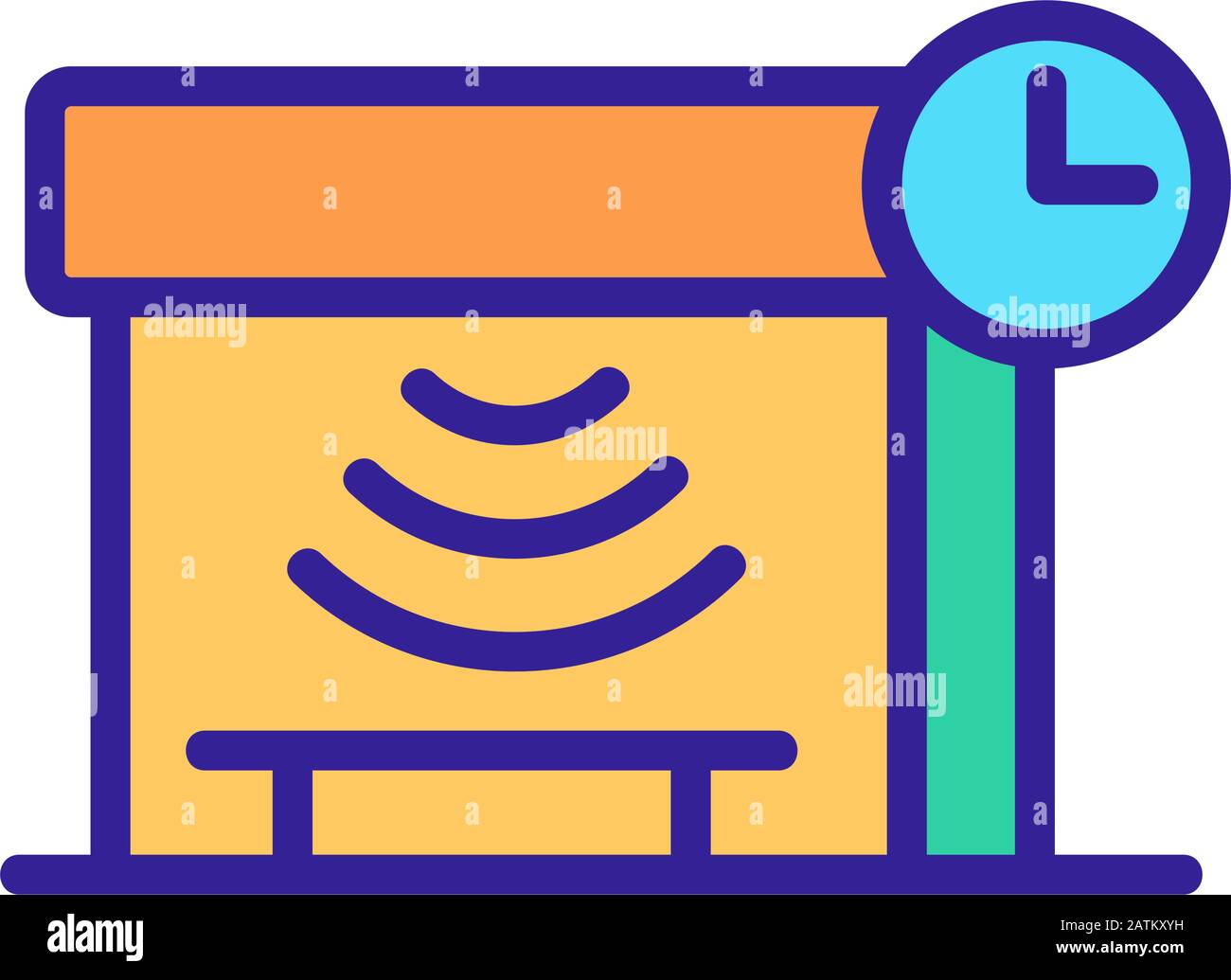 Smart stop icon vector. Isolated contour symbol illustration Stock ...
