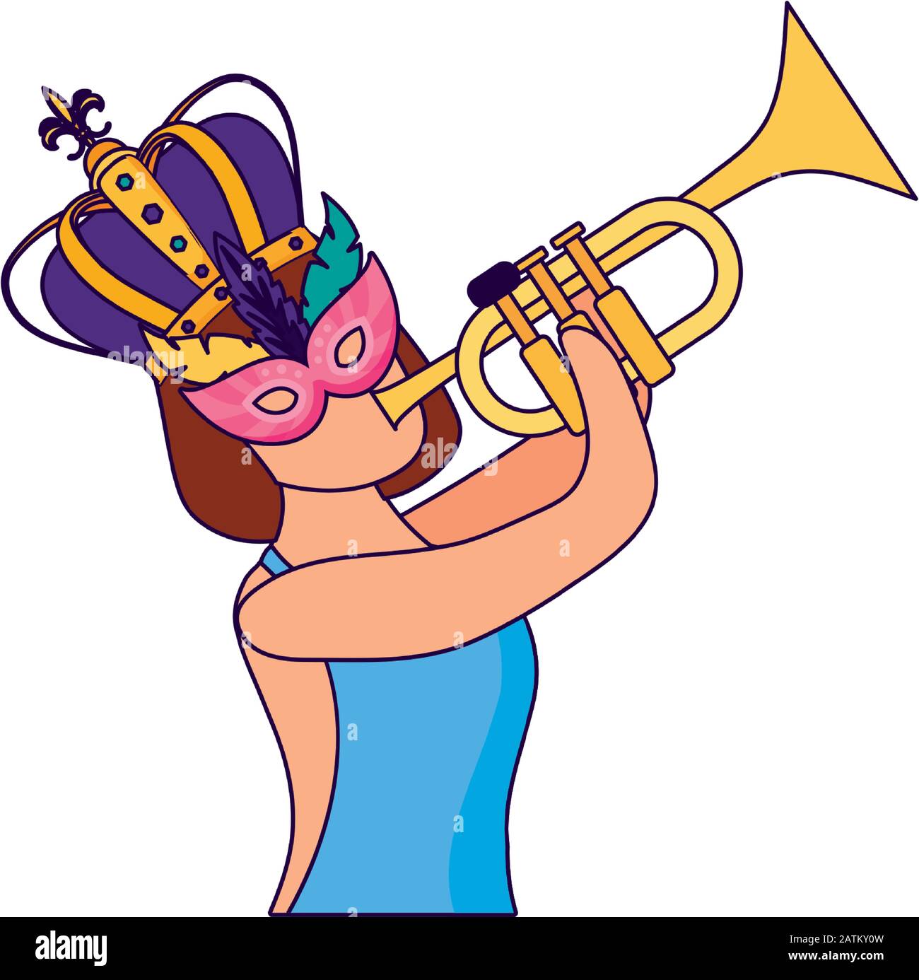 Woman With Trumpet High Resolution Stock Photography and Images - Alamy