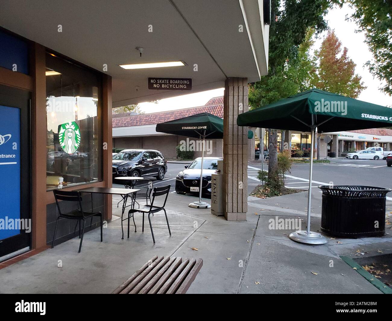 Facade of Starbucks coffee cafe facade in San Ramon, California ...