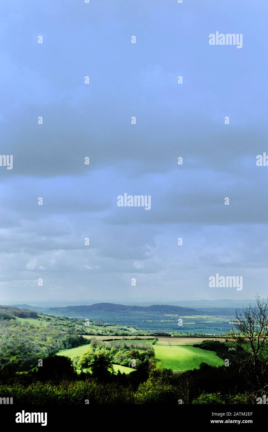 cotswolds landscape view from broadway tower country park ...