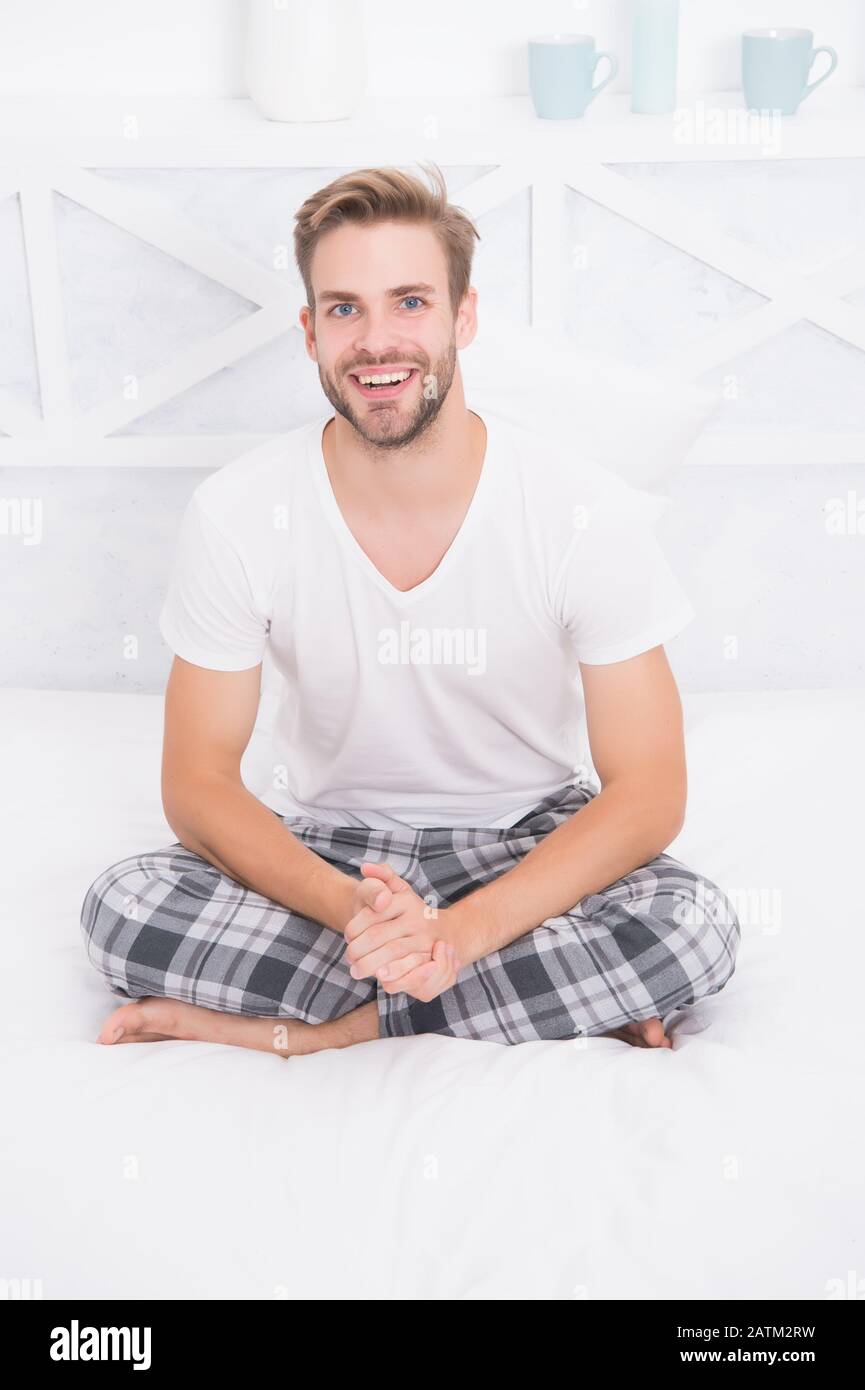 Healthy Sleep Concept Tips Promoting Healthful Sleep Habits Handsome