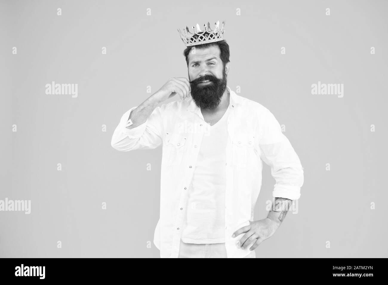 Bearded man dreaming. Love yourself. Holiday carnival celebration ...
