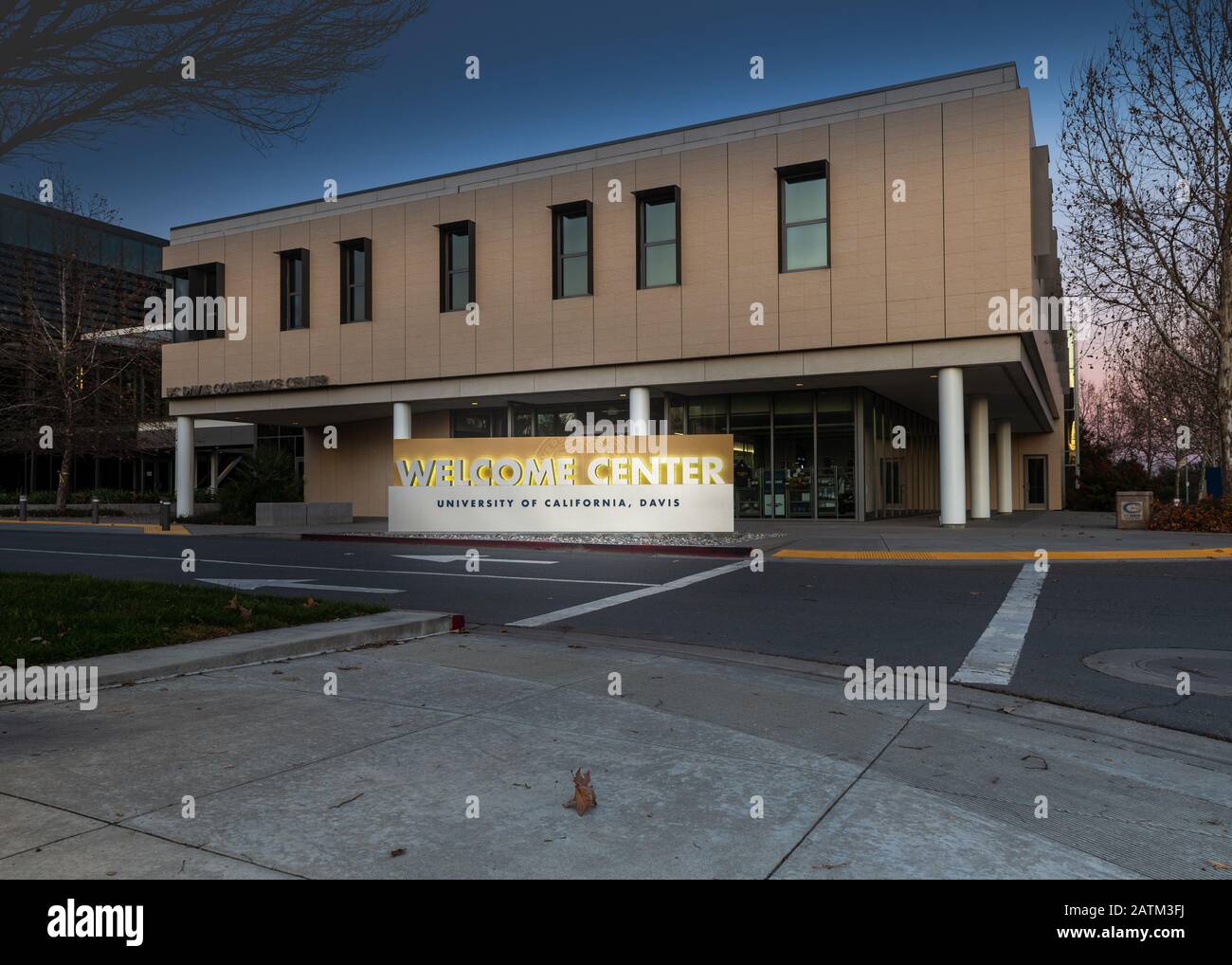Davis, California, USA, January 5 ,2020. The Welcome Center, in the ...