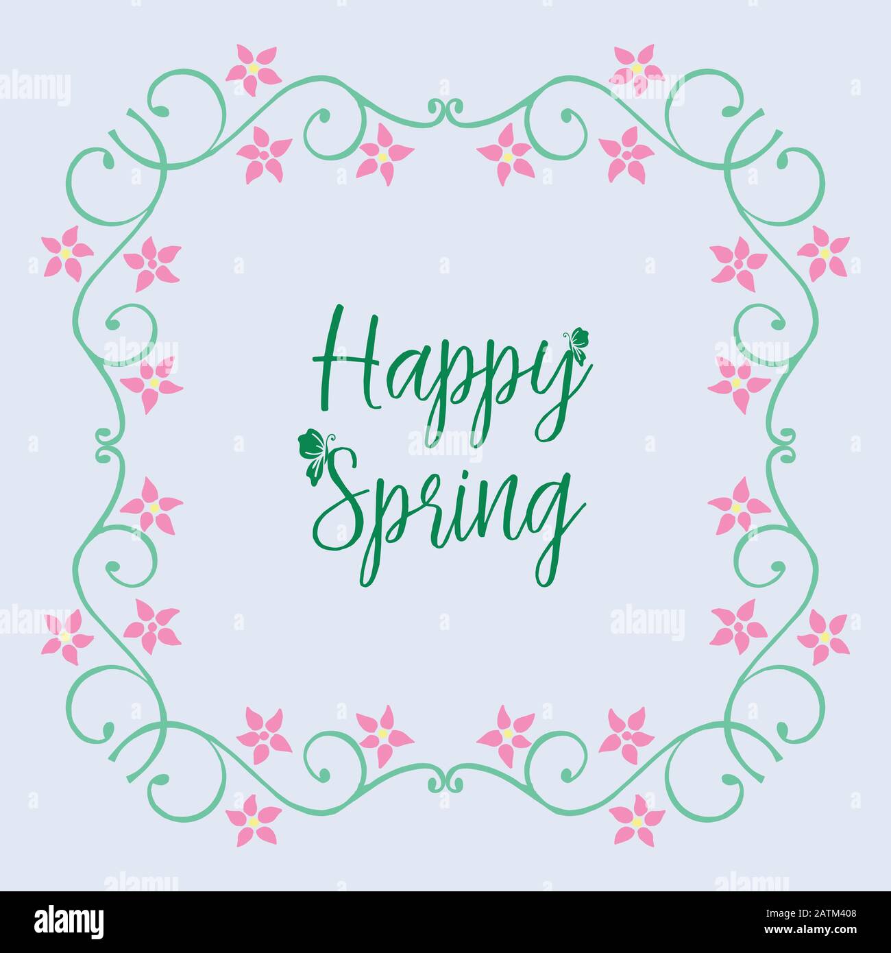 Poster wallpapers design for happy spring, with antique leaf and flower ...