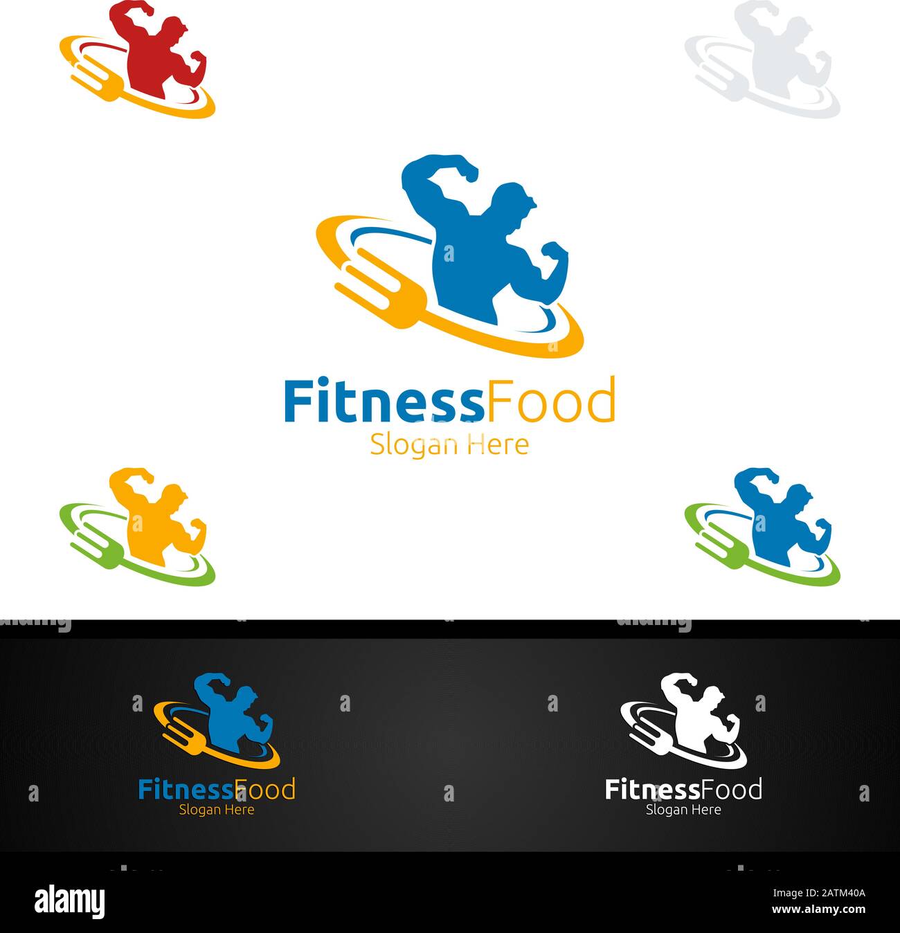 Fitness Food Logo for Nutrition or Supplement Concept Stock Vector ...